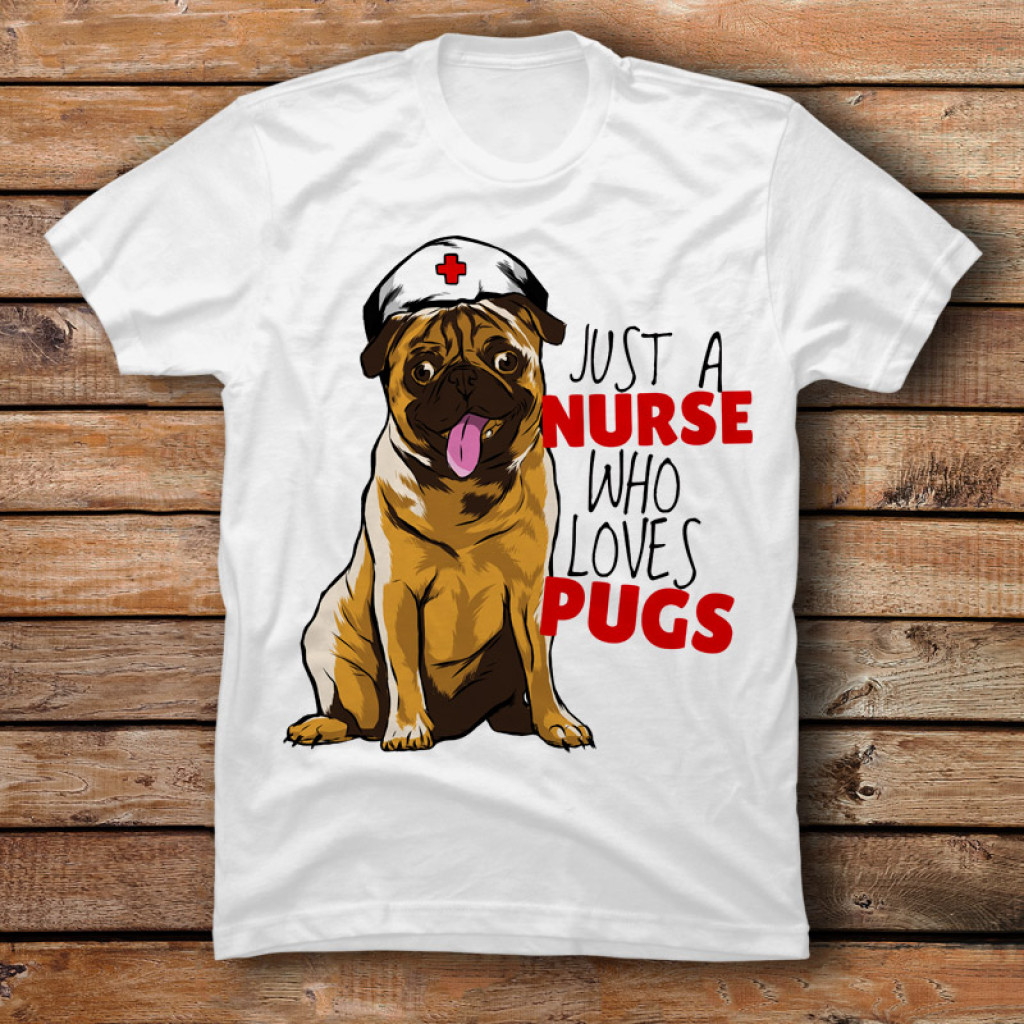 Тениска Nurse Pug - Кучета
