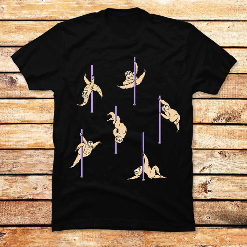 Tričko Sloths Pole Dancing Club - Zvířata