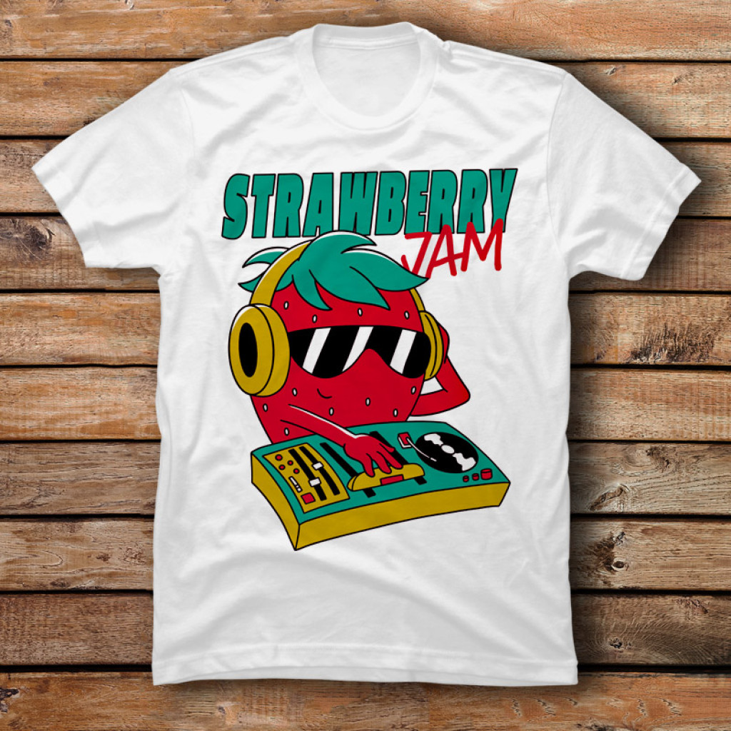 Тениска Strawberry DJ - Забавни